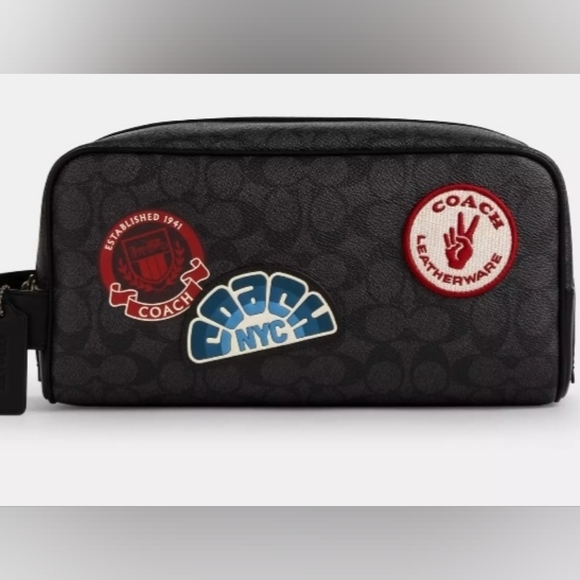 Coach | Accessories | Nwt Coach Large Travel Kit In Signature Canvas ...
